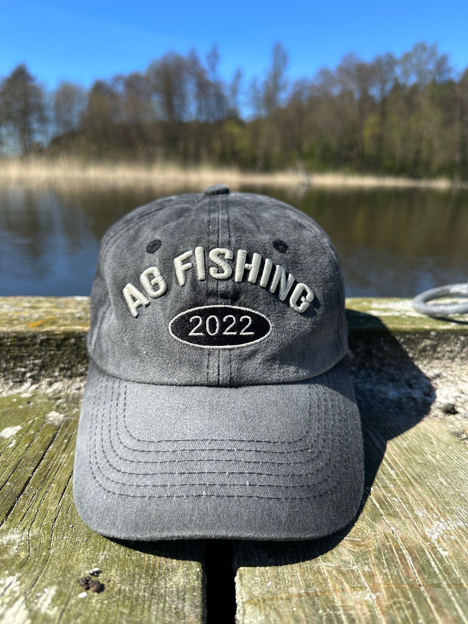 Black Stonewashed Cap – AG Fishing