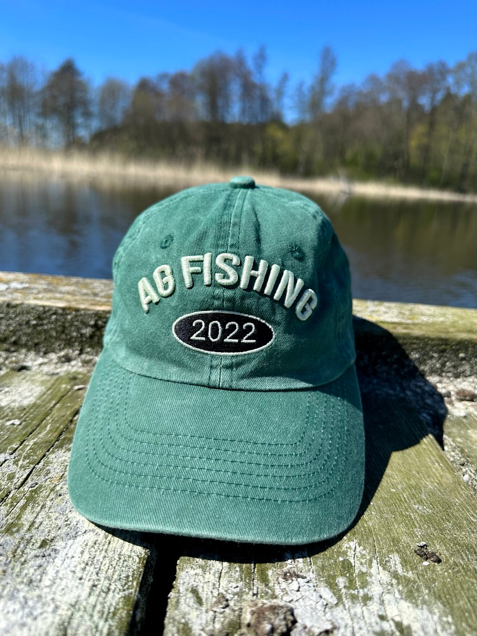 Green Stonewashed Cap – AG Fishing